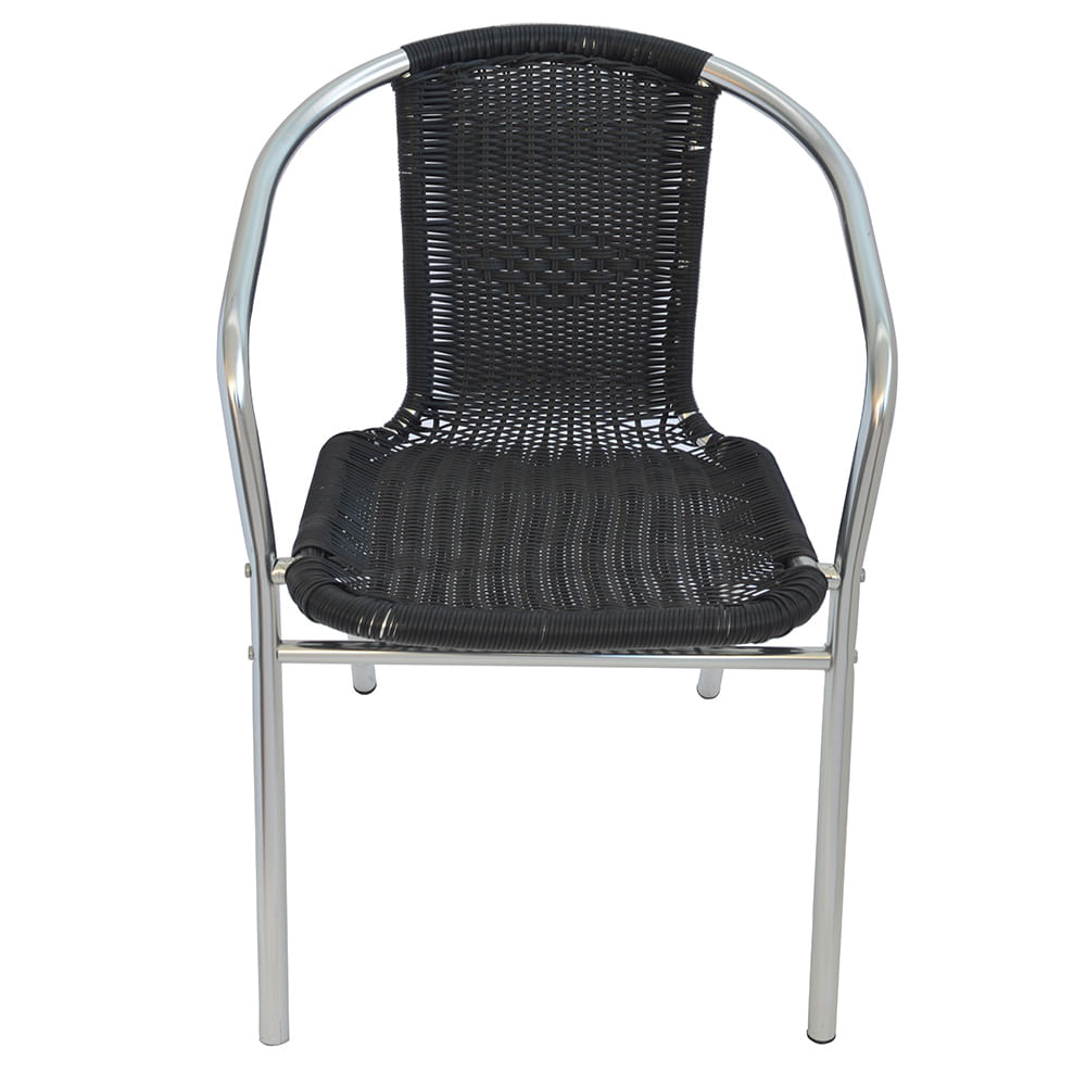 Silla en aluminio y rattán - devotoweb