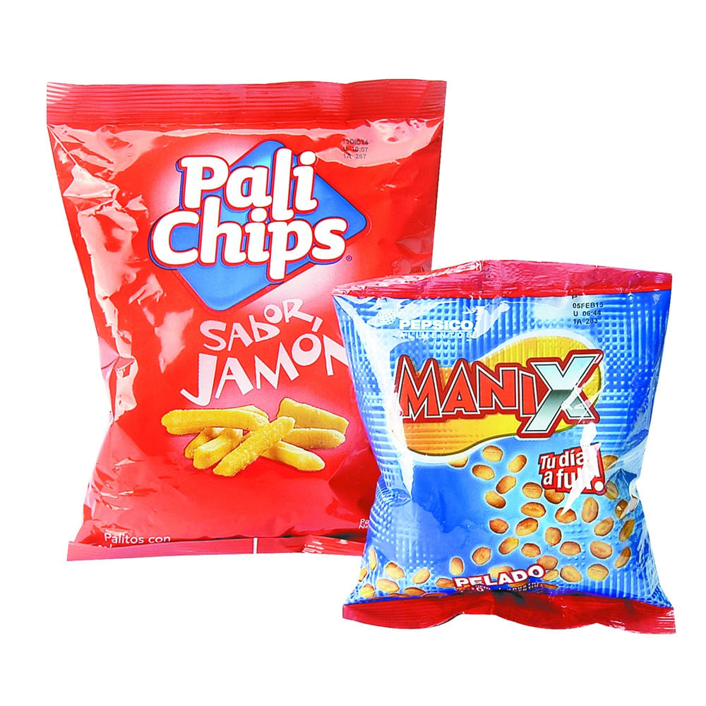 Pack PALI CHIPS jamón 180 + maní 180 g - disco