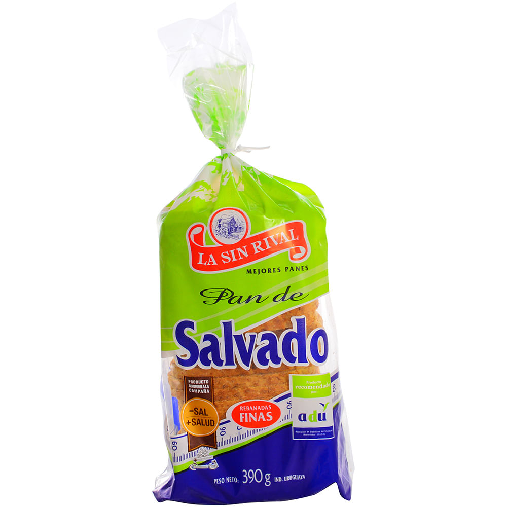 Pan salvado rebanada fina LA SIN RIVAL 390 g - disco