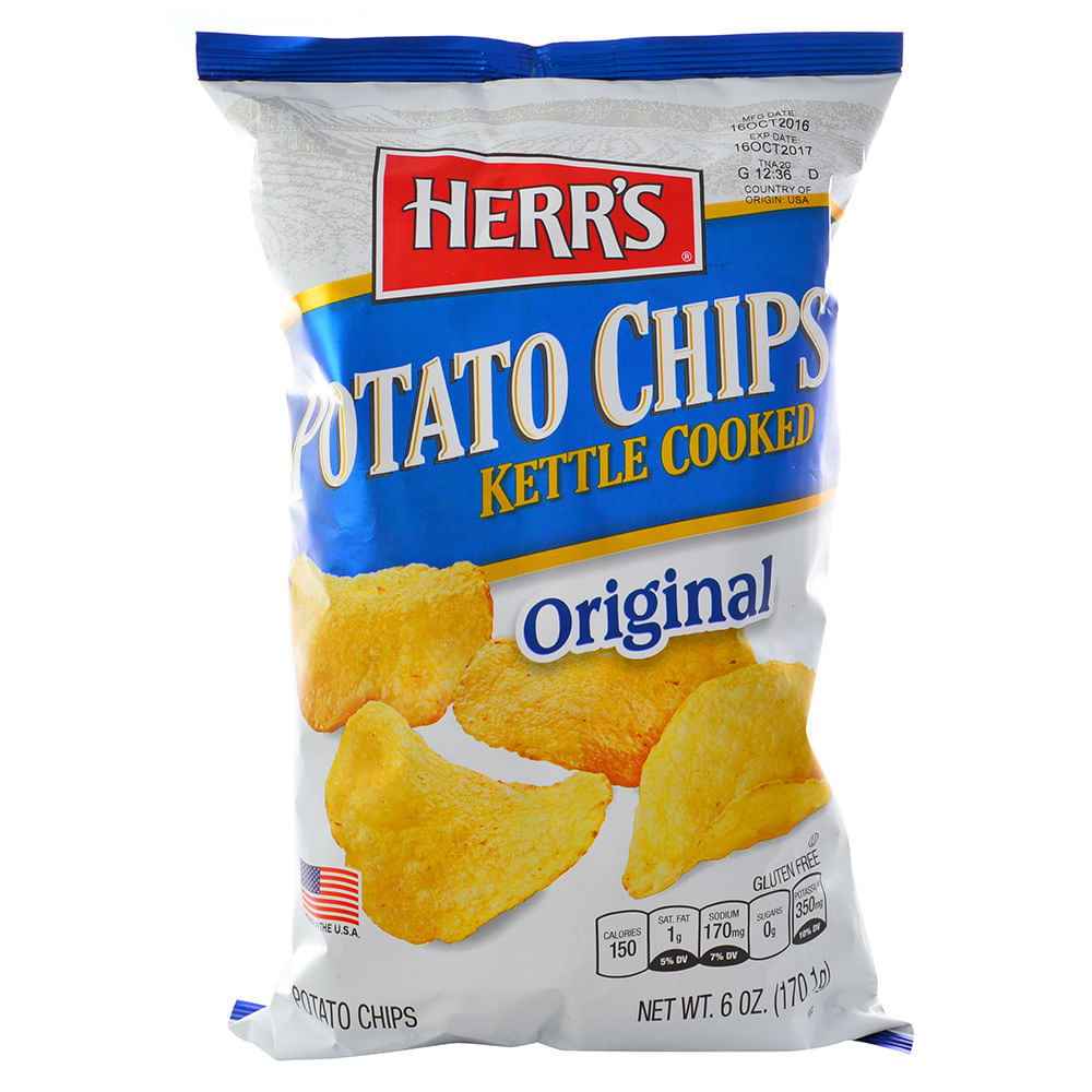 Papas fritas HERR'S al natural 170 g - disco