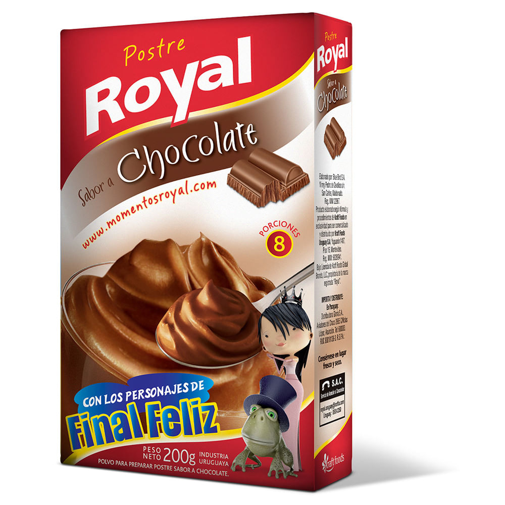 Postre de chocolate ROYAL doble 200 g - disco