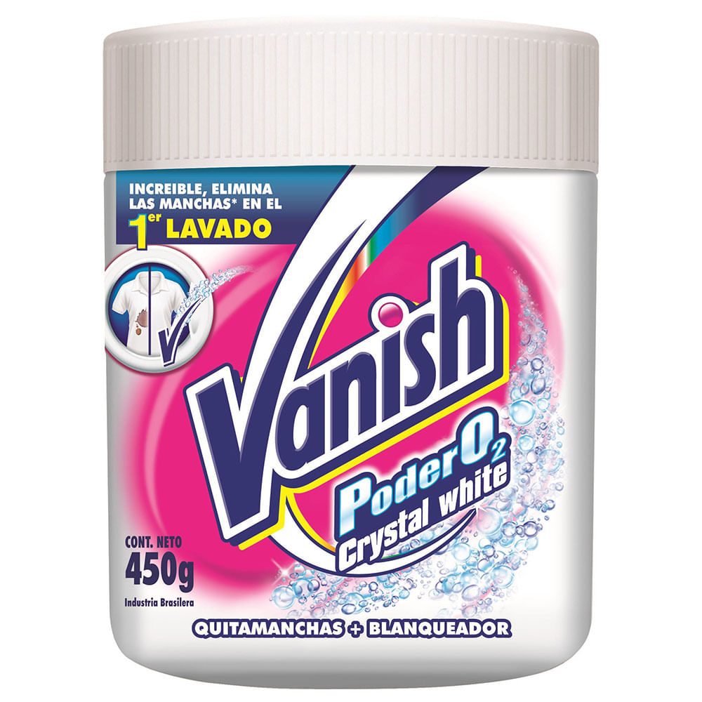 Quitamancha polvo VANÍSH Poder O2 White 450 g - devotoweb