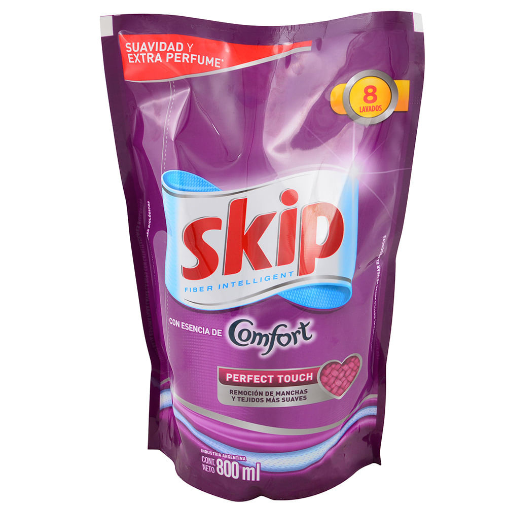 Detergente líquido Skip esencia de comfort 800 ml - disco
