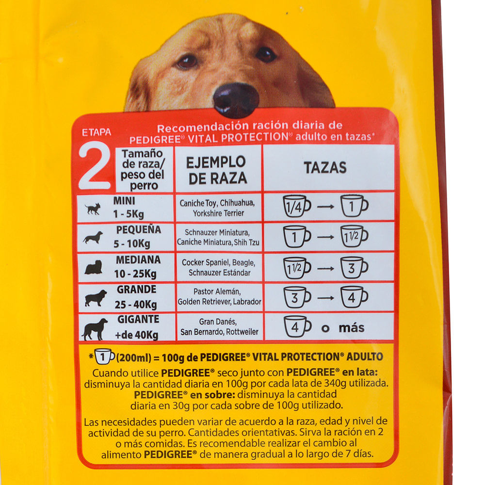 Alimento para perro PEDIGREE adulto carne pollo y cerdo 3 kg - disco