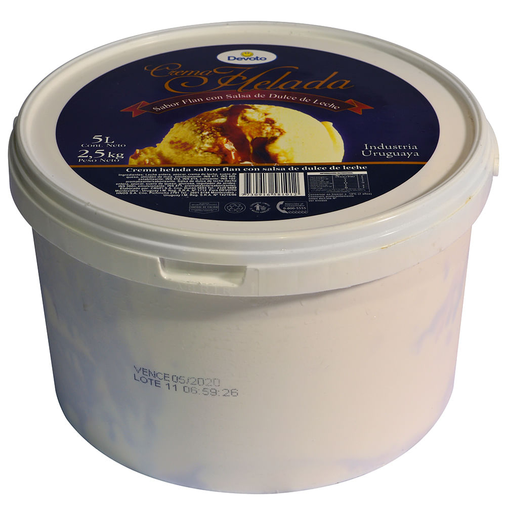 Helado DEVOTO flan con dulce de leche 5 L - devotoweb