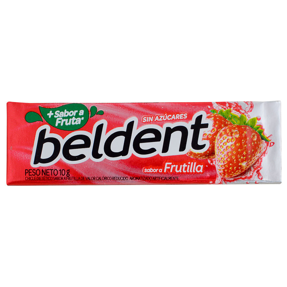 Chicle BELDENT frutilla 10 g - disco
