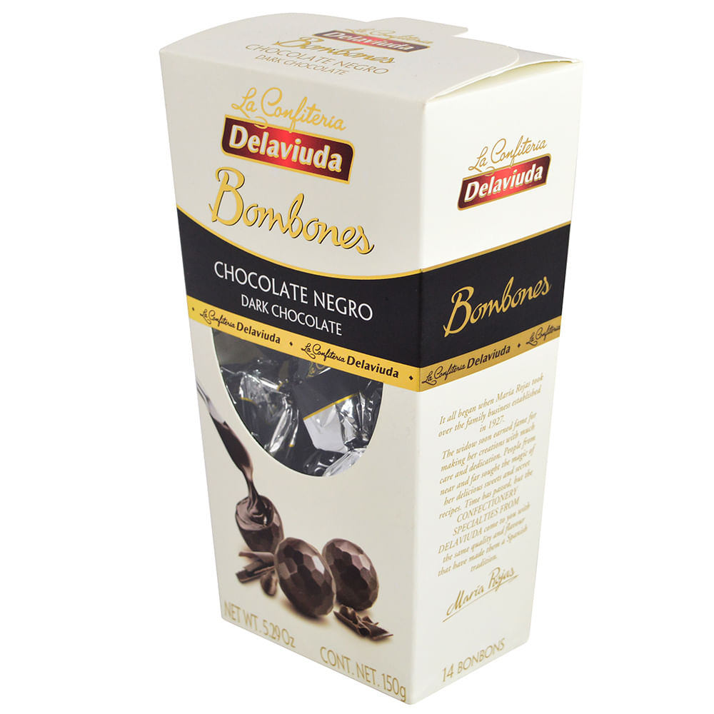 Bombones Delaviuda chocolate negro 150 g - disco