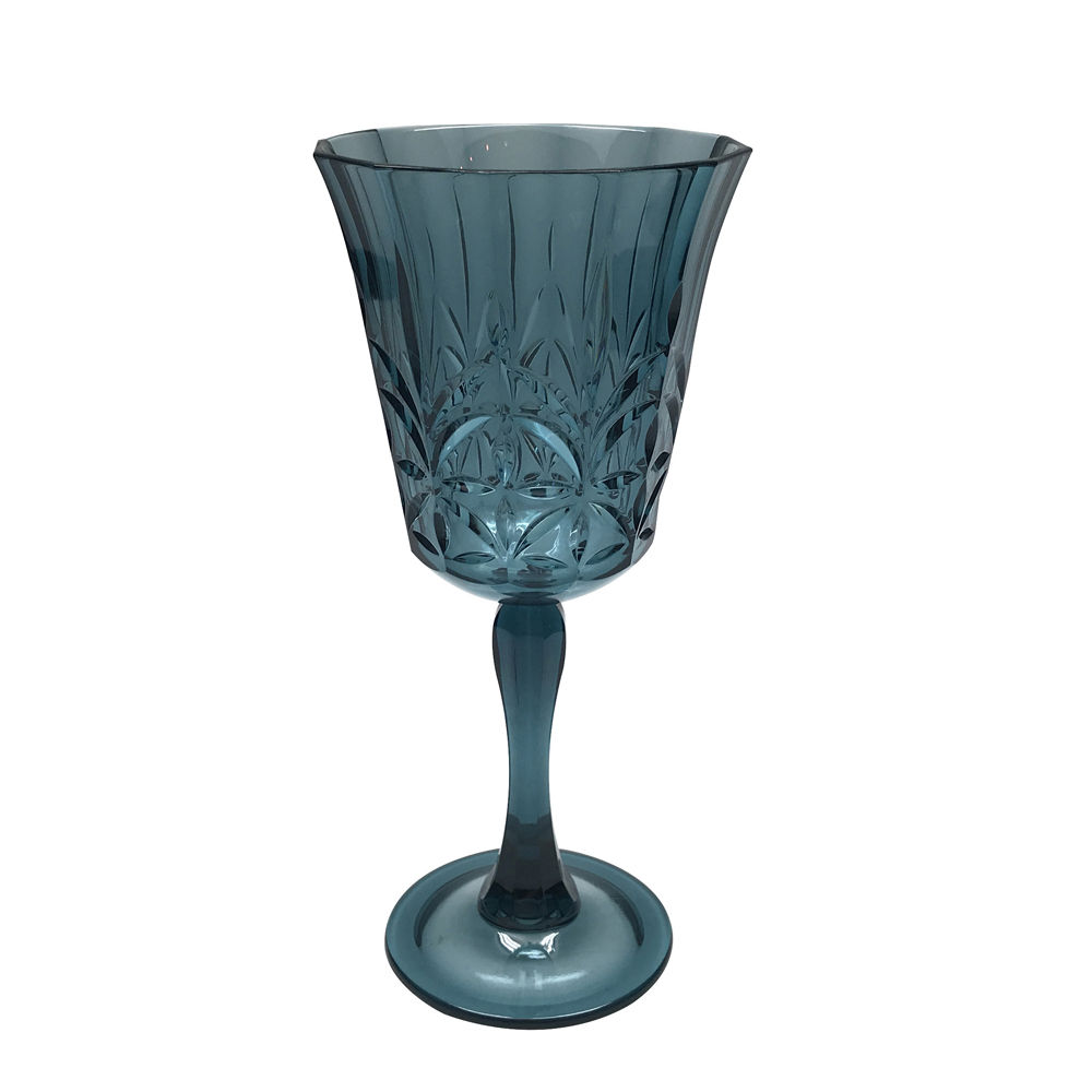 Copa labrada en acrílico azul 290ml - disco