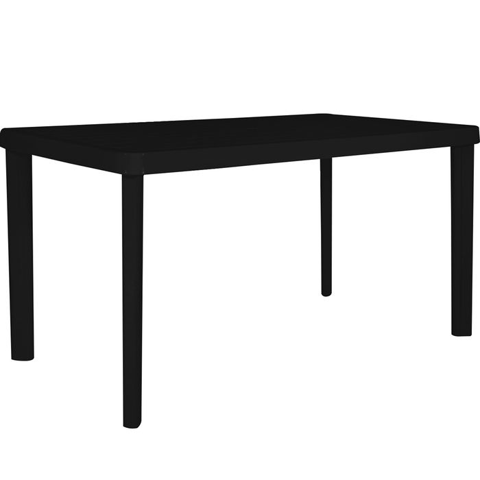 Mesa rectangular negra 140 cm - devotoweb