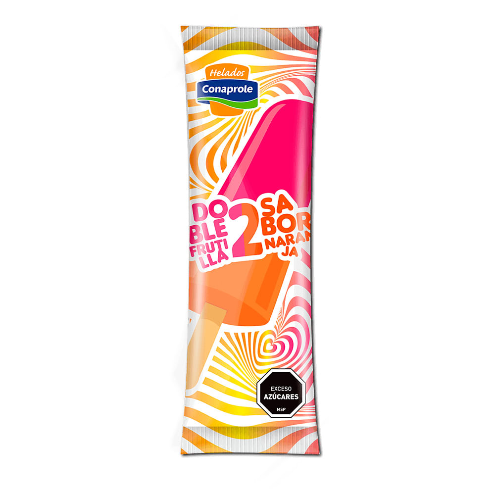 Helado palito frutilla naranja CONAPROLE 60 ml - devotoweb
