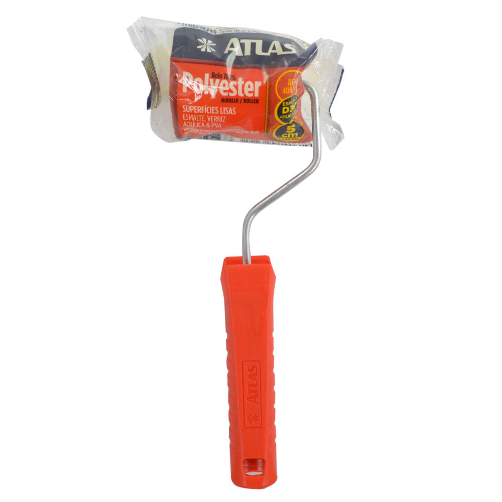 Rodillo poliéster ATLAS con mango 5x13 cm - devotoweb