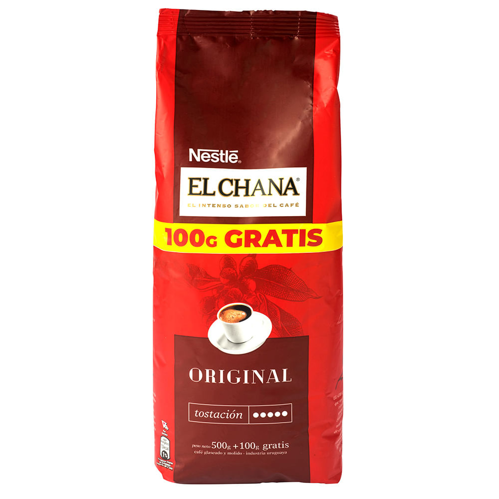 Café molido EL CHANÁ 500 g + 100 g gratis - devotoweb