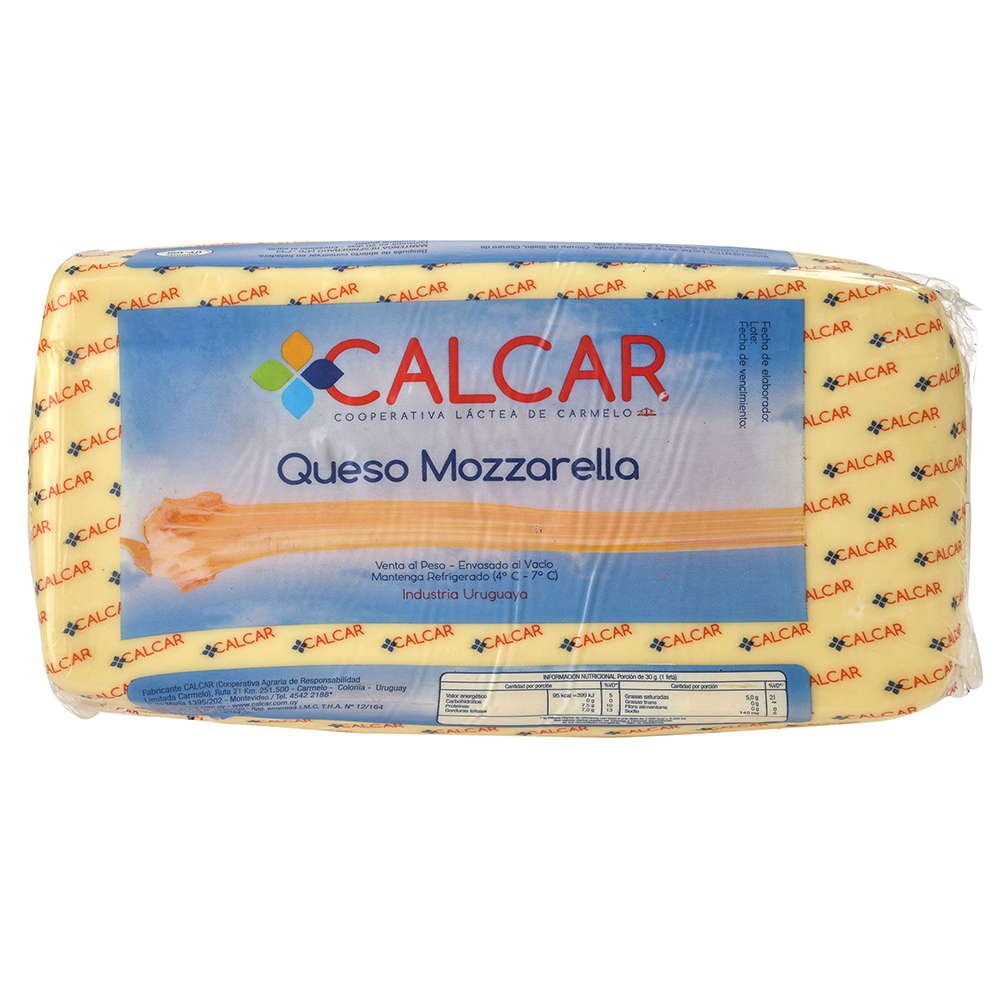 Queso muzzarella CALCAR 50 g - disco
