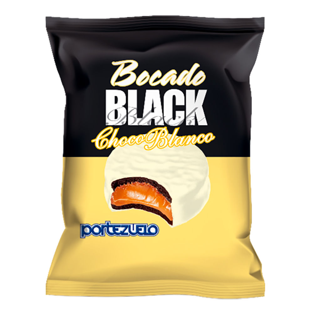Bocado BLACK chocolate blanco PORTEZUELO 25 g - devotoweb
