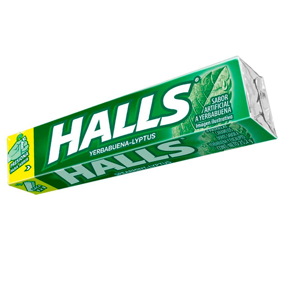 Caramelo HALLS menta-lyptus 28 g - devotoweb