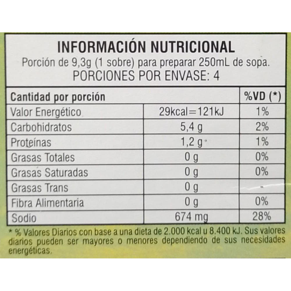 Sopa instantánea light espárragos MONTE CUDINE - devotoweb