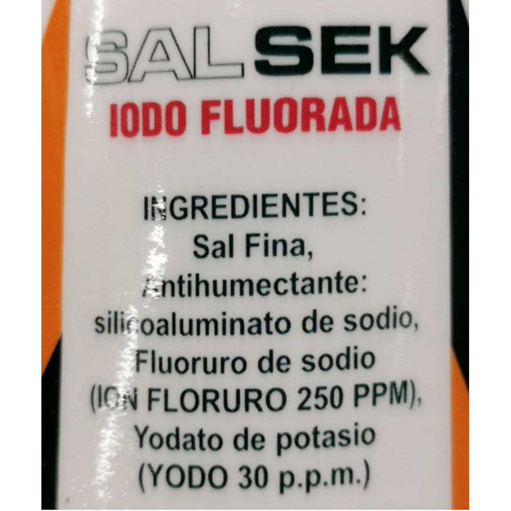 Salero SAL SEK yodada fluorada 500 g - devotoweb