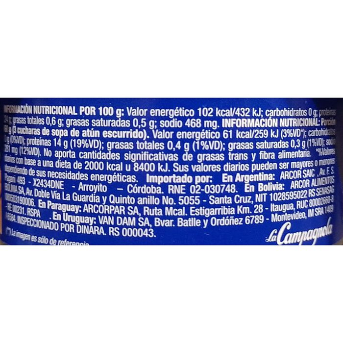 Atún al natural LA CAMPAGNOLA 170 g - devotoweb