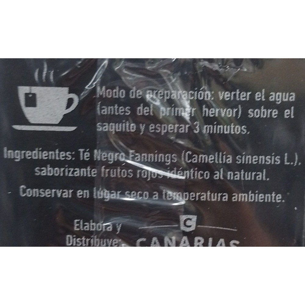 Té negro frutos rojos CANARIAS 10 sobres - devotoweb