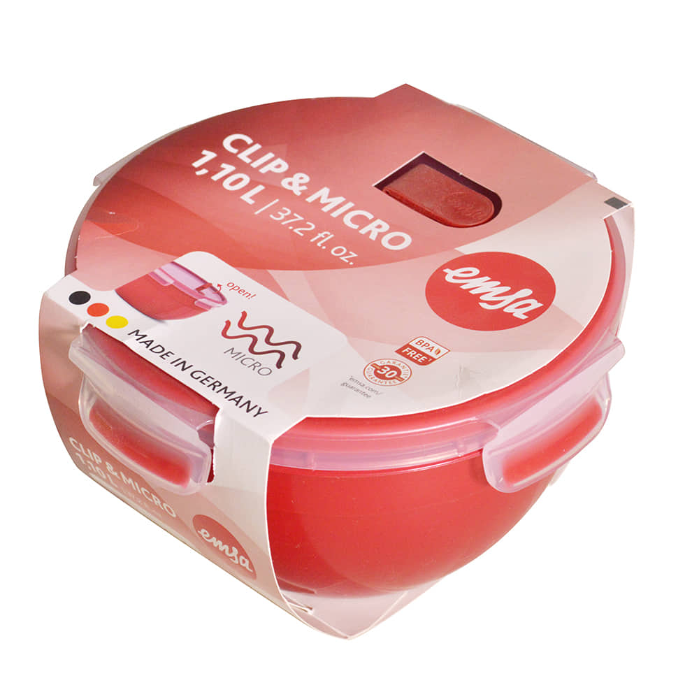 Contenedor clip & micro 1,1 L rojo - devotoweb