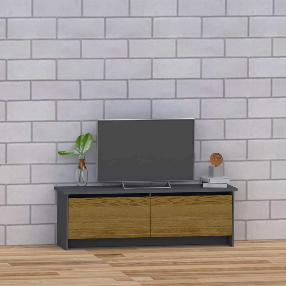 Rack 2 puertas basculantes 42,9x160x41,3 cm graf/feijo - disco