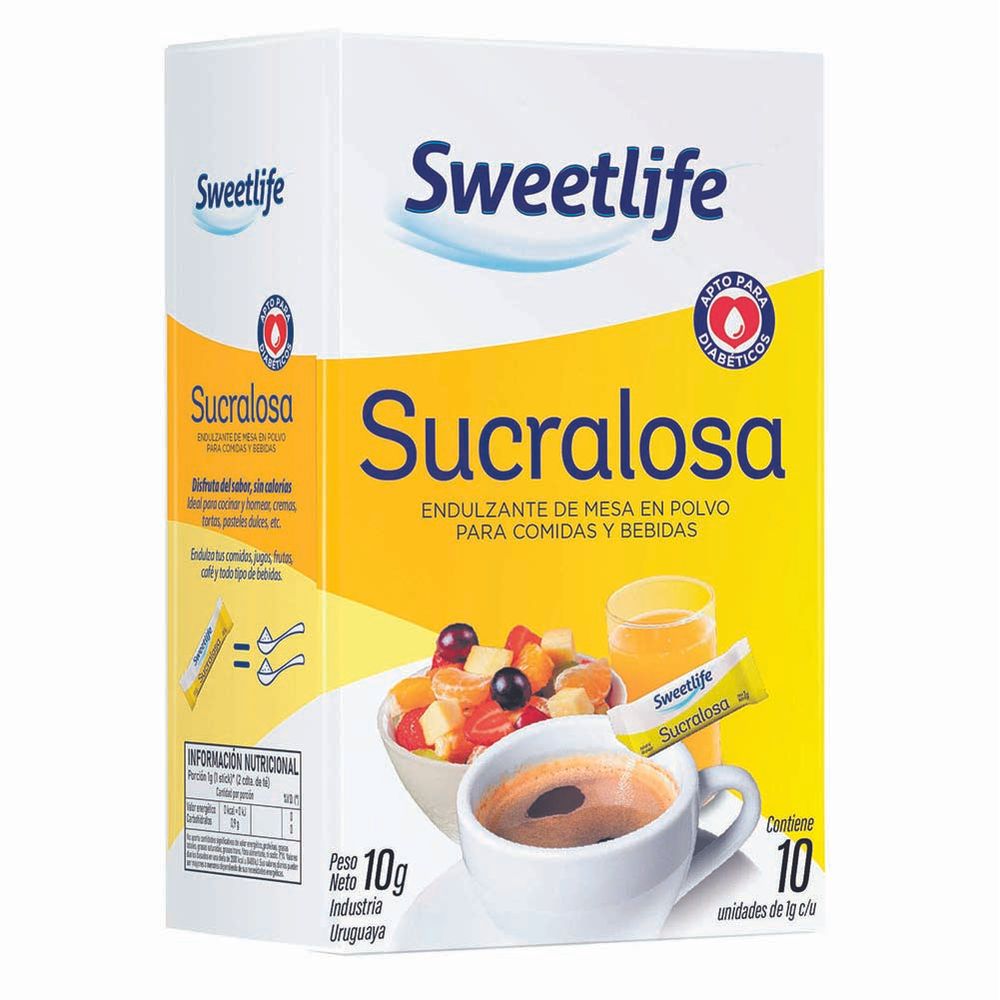 Endulzante SWEETLIFE sucralosa sticks 10 g - disco