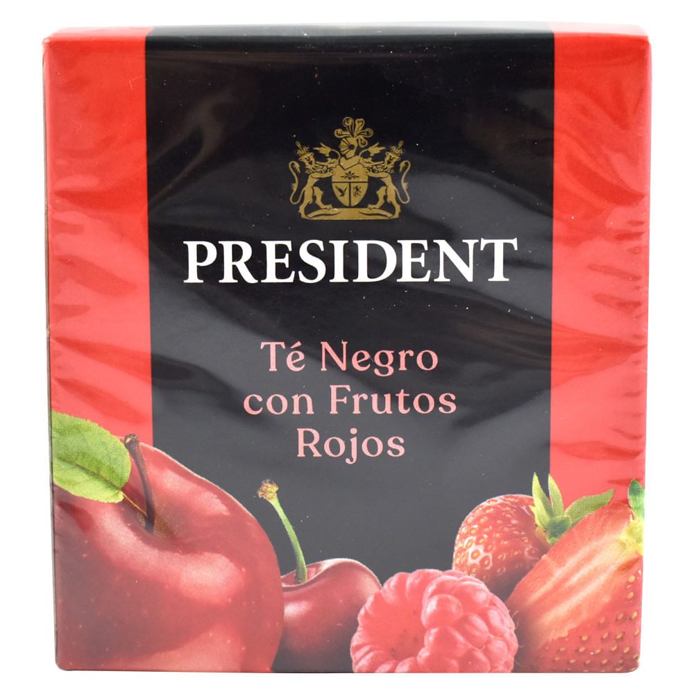 Té PRESIDENT negro con frutos rojos 10 sobres - disco