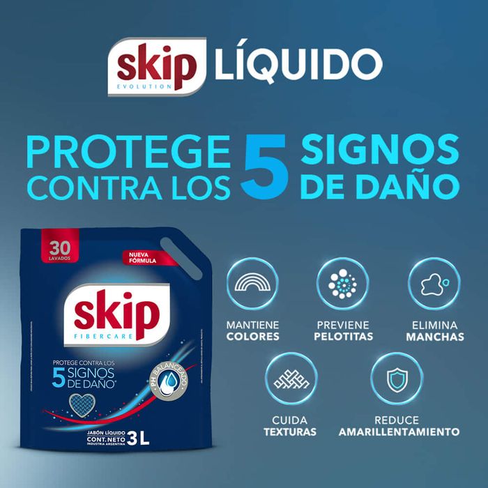Detergente Skip Líquido Diluido doy pack 3 L - devotoweb