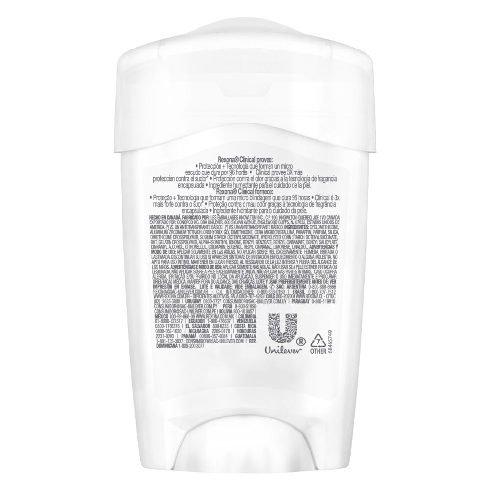 Desodorante REXONA Clinical Soft solid women - devotoweb