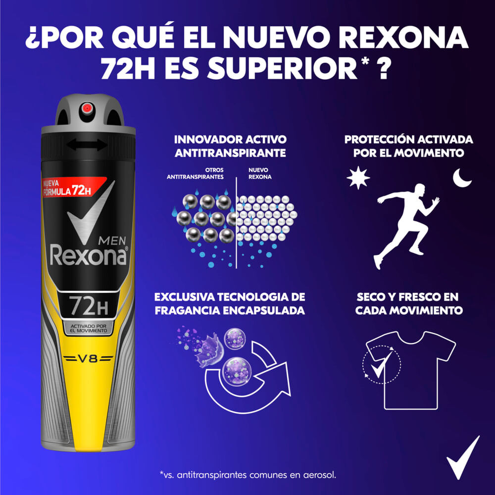 Desodorante REXONA V8 113 g - disco