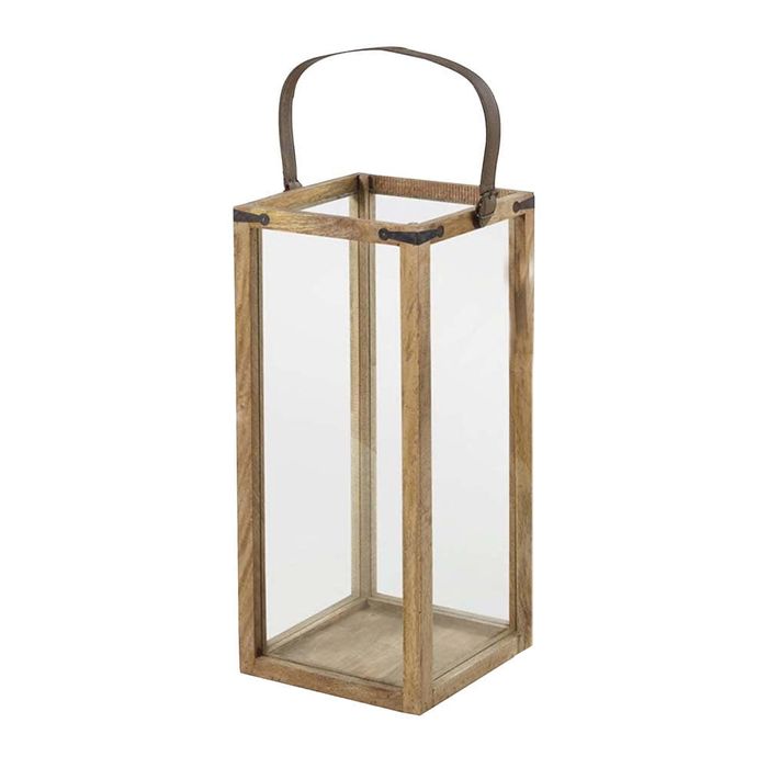 Fanal en madera de mango 40x15x15 cm natural - devotoweb