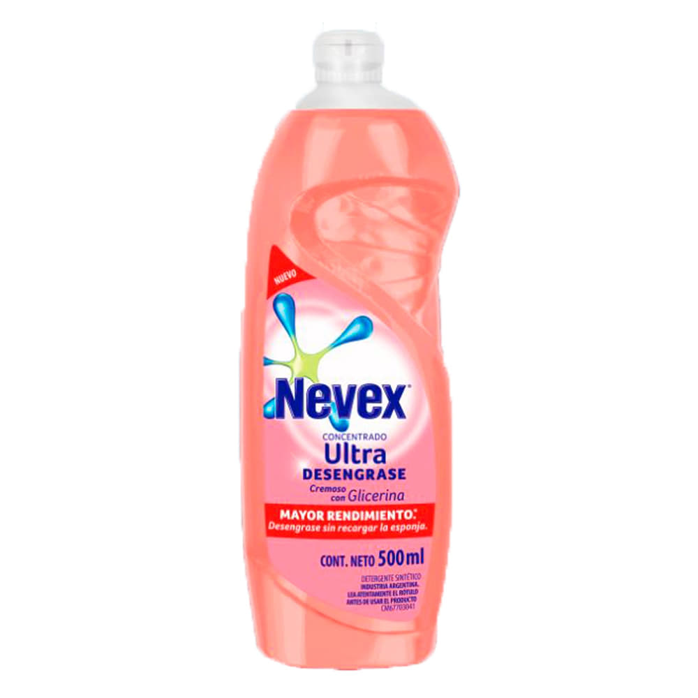 Detergente lavavajilla NEVEX ultra glicerina 500 ml - disco