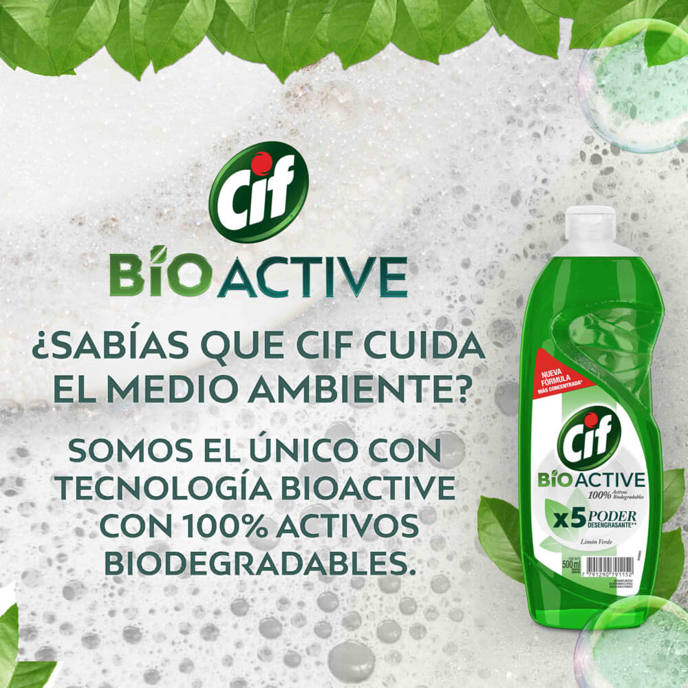 Detergente CIF Active gel enjuague fácil 450 ml - disco