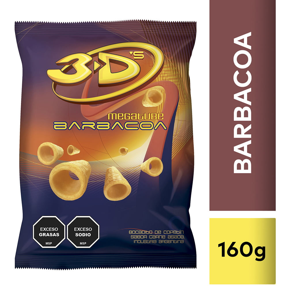 Snack 3D'S mega barbacoa 160 g - devotoweb