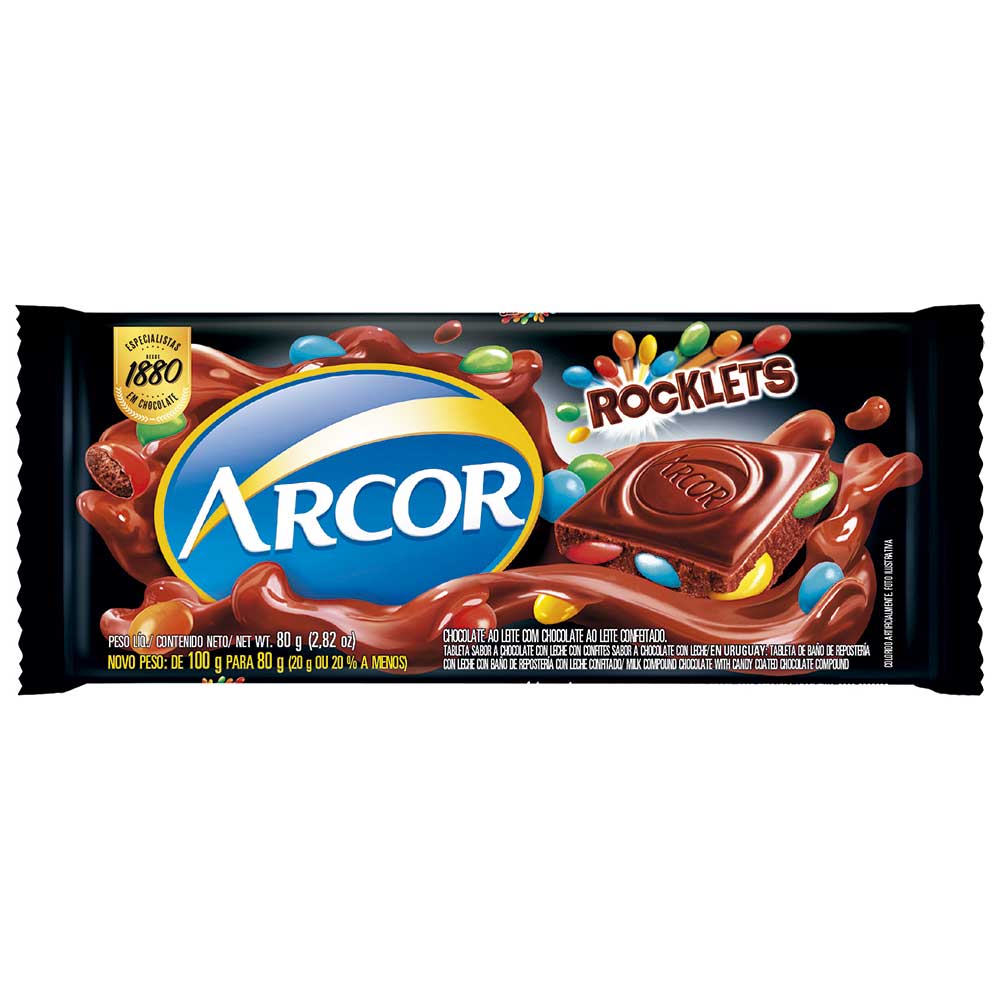 Chocolate ARCOR Rocklets 80 g - devotoweb